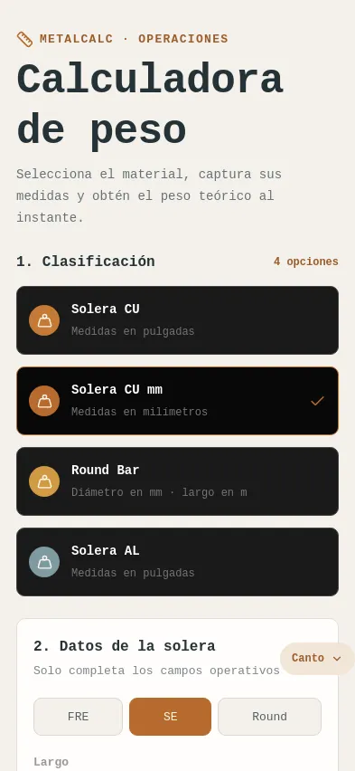 MetalCalc App