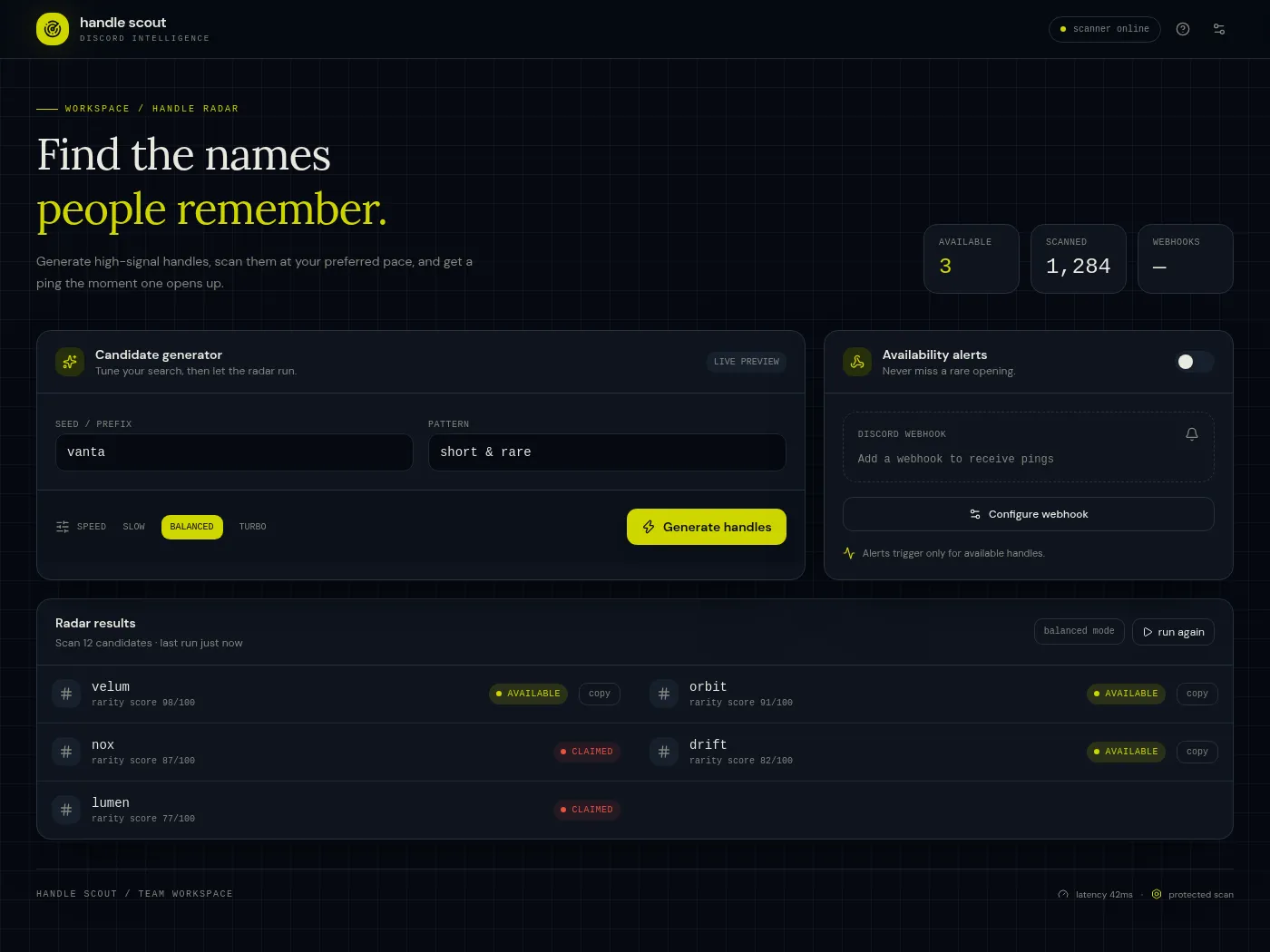 Discord Handle Scanner