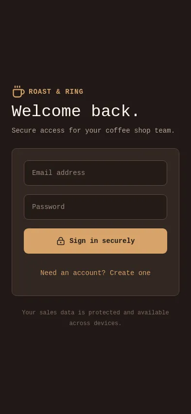 Coffee Shop POS Mobile