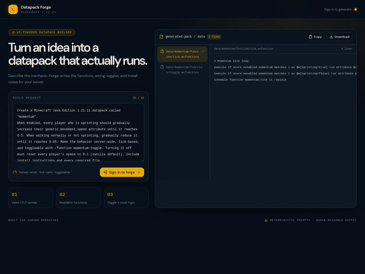 AI DataPack Generator