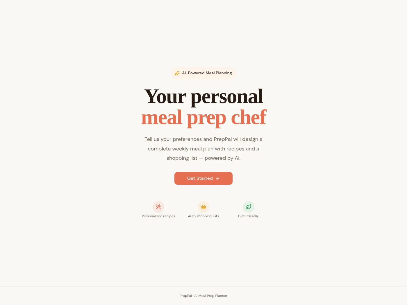 AI Meal Prep Planner