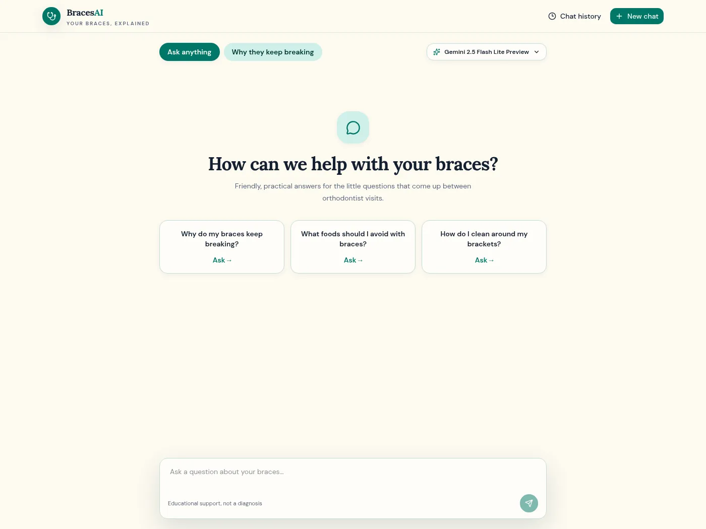 BracesAI Chat Hub