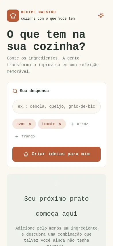 Recipe Maestro App