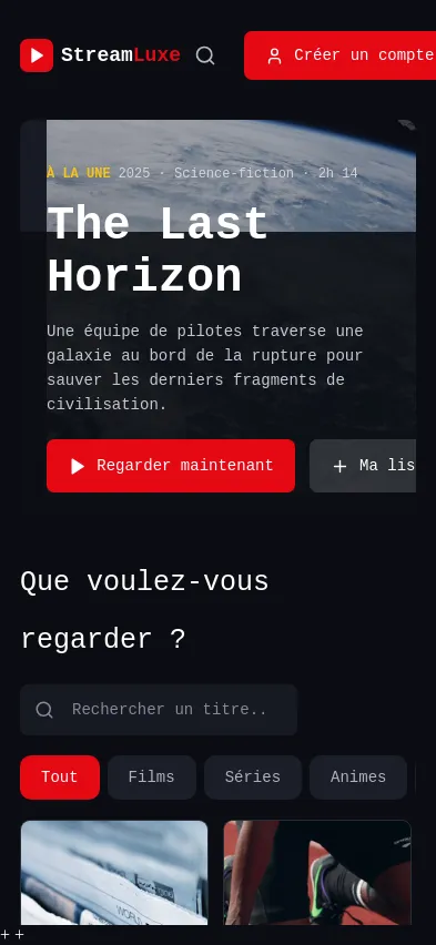 StreamLuxe Mobile