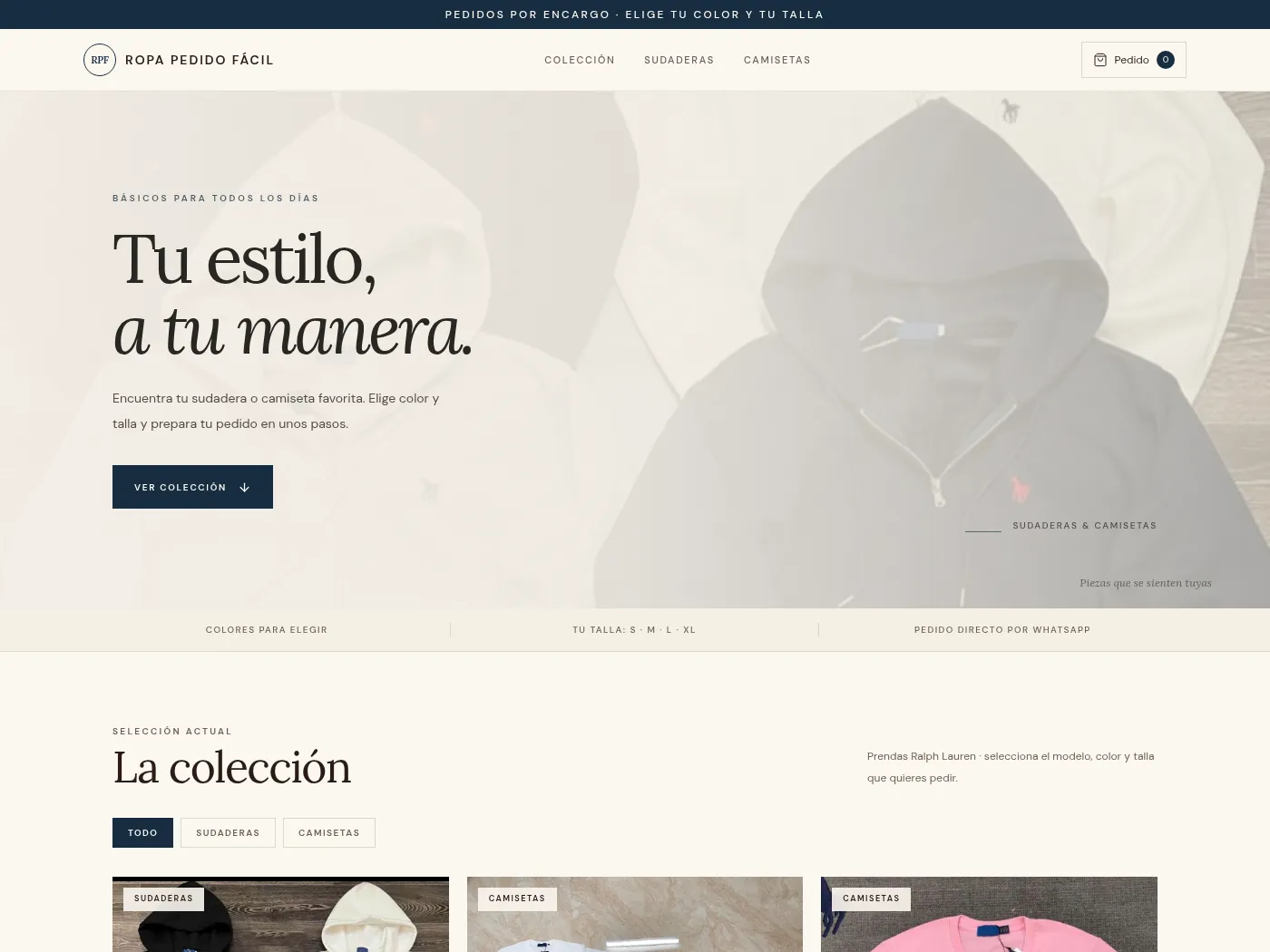 Ropa Pedido Fácil