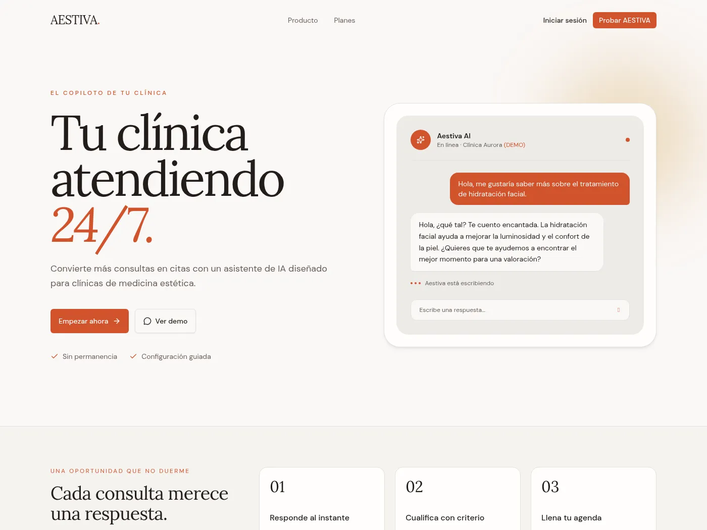 Aestiva AI Clinic SaaS