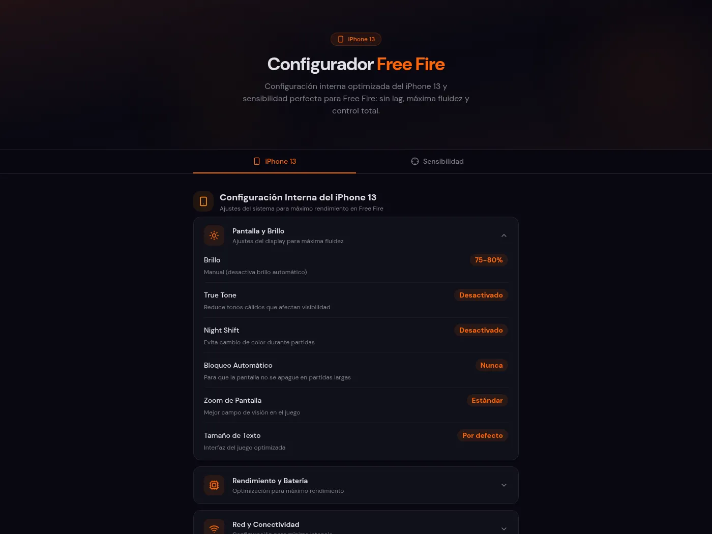 Free Fire Sensitivity Configurator