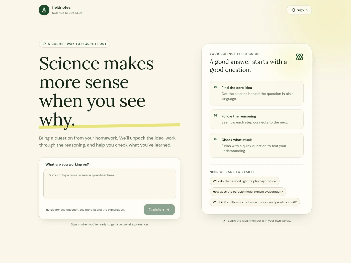 Sparx Science Solver