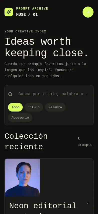 Prompt Gallery Mobile