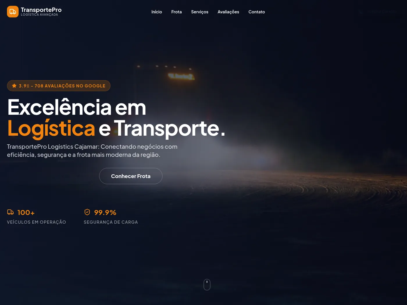 TransportePro Site Profissional