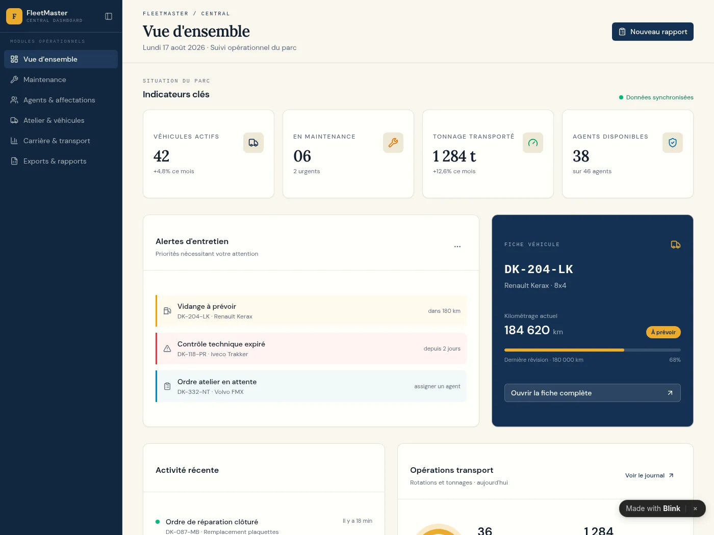 FleetMaster Dashboard