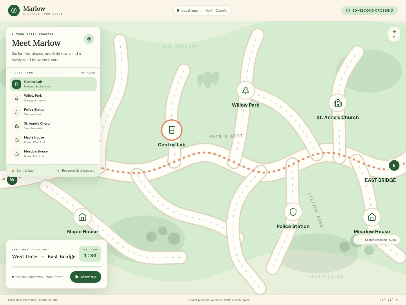 Town Map Explorer