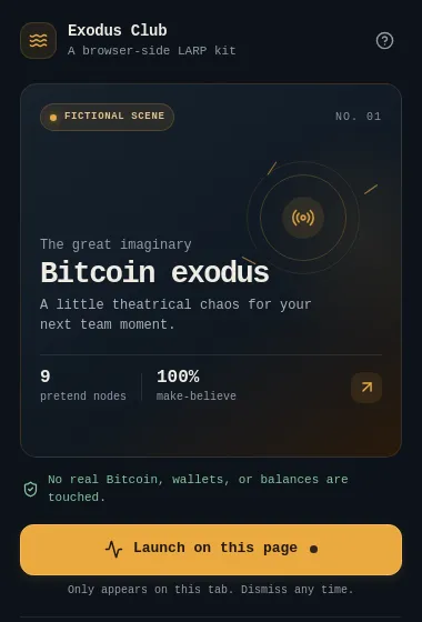 Bitcoin Exodus Prankster