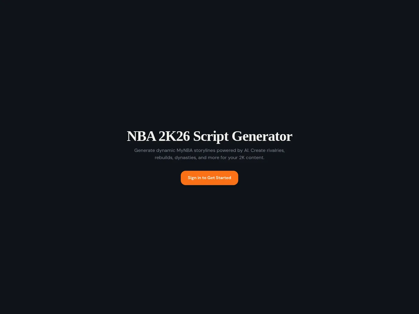 NBA Script Generator