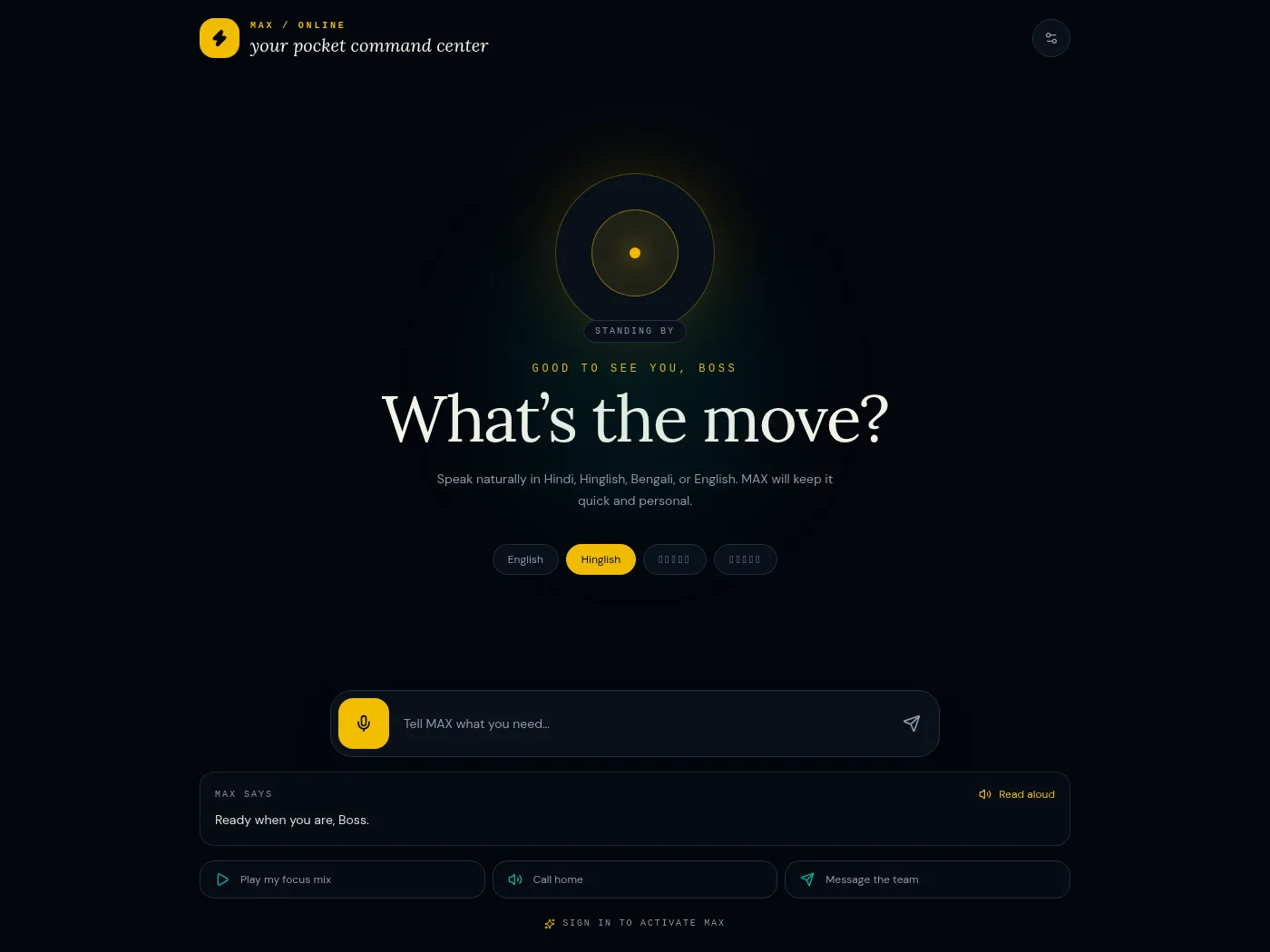 MAX Voice Assistant