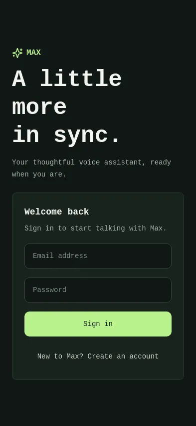 Max AI Voice Assistant