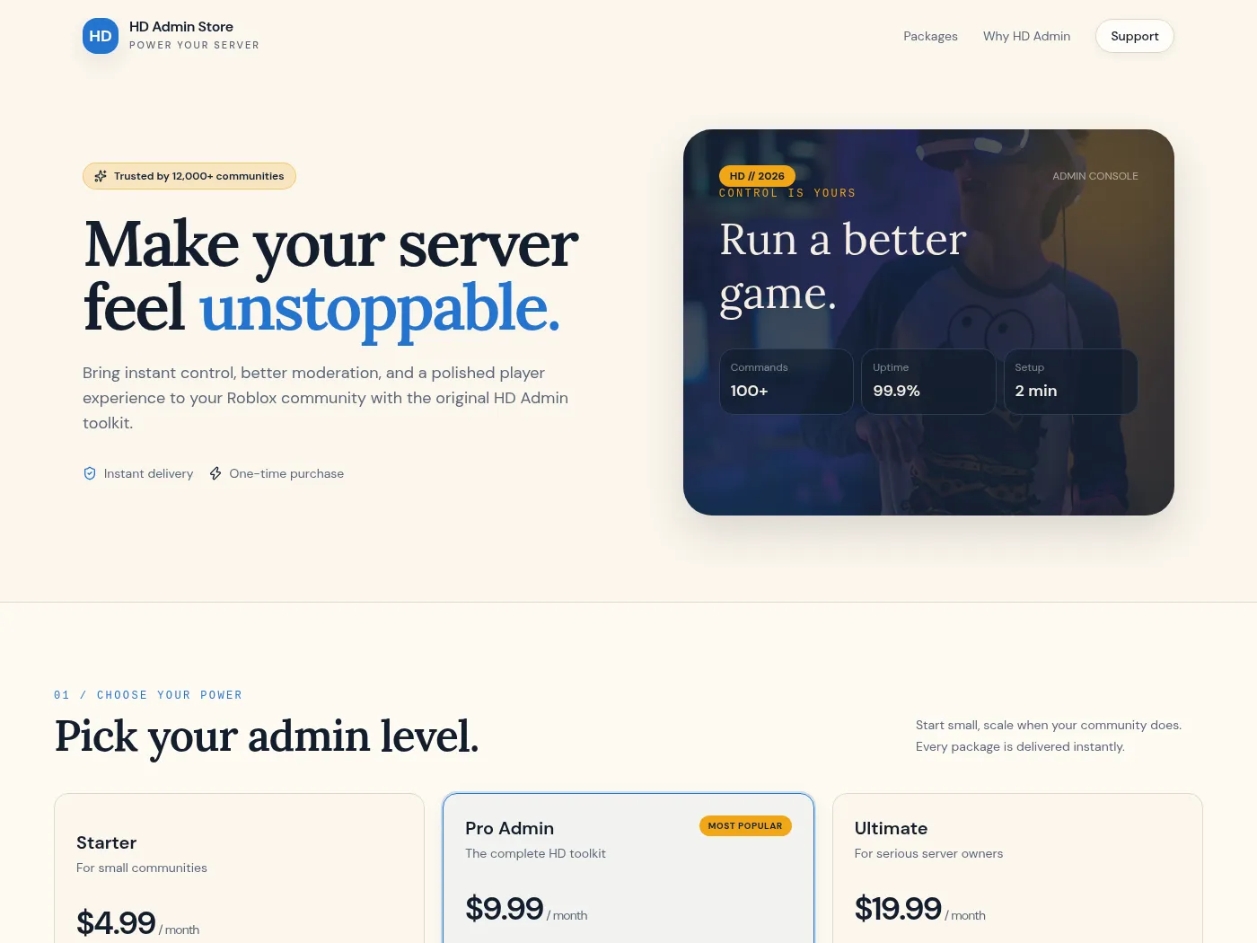 HD Admin GUI Buyer