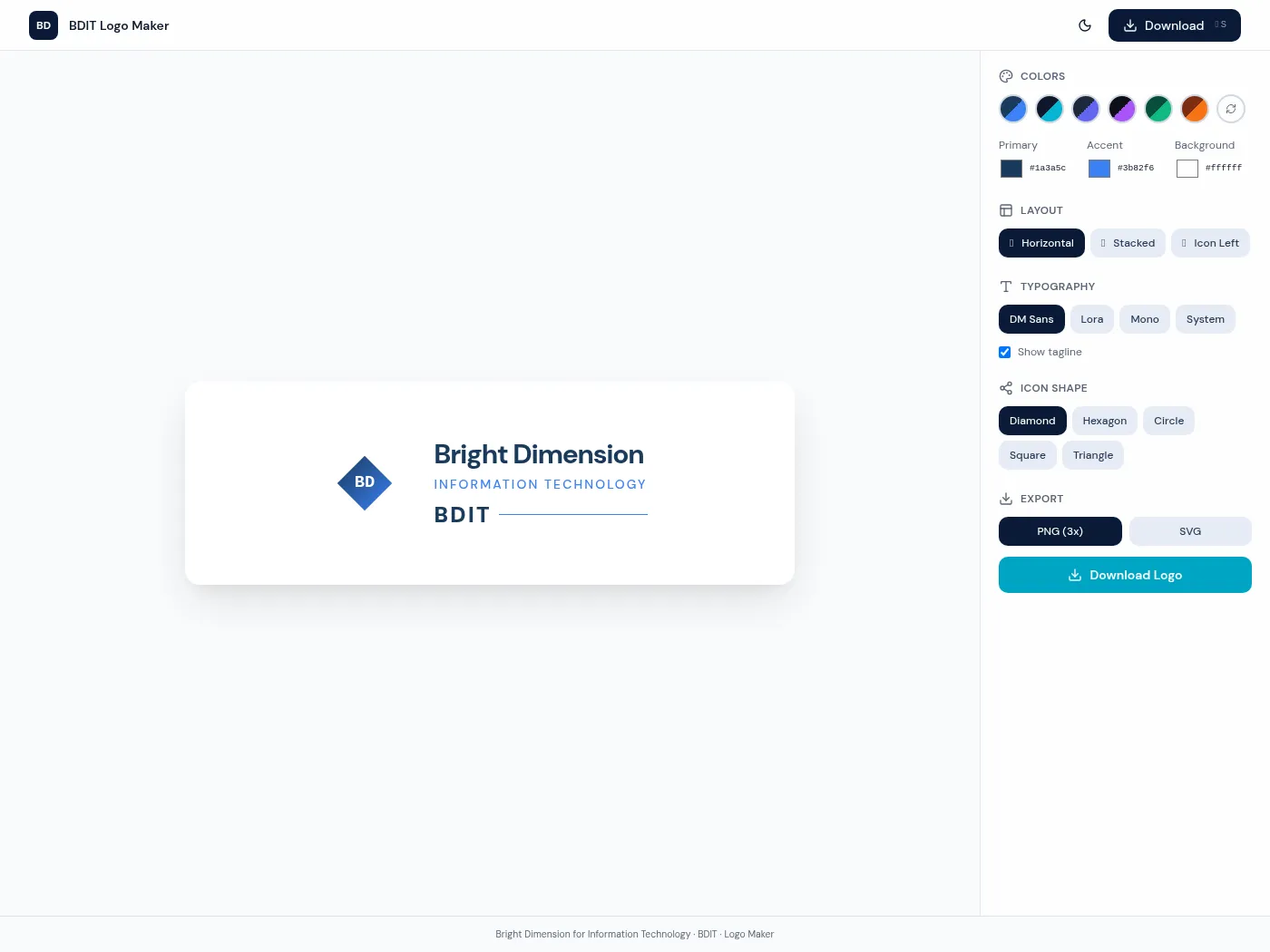 Bright Dimension Logo Maker