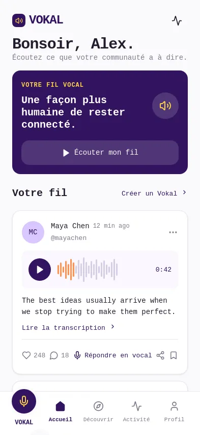 VOKAL Voice Social App