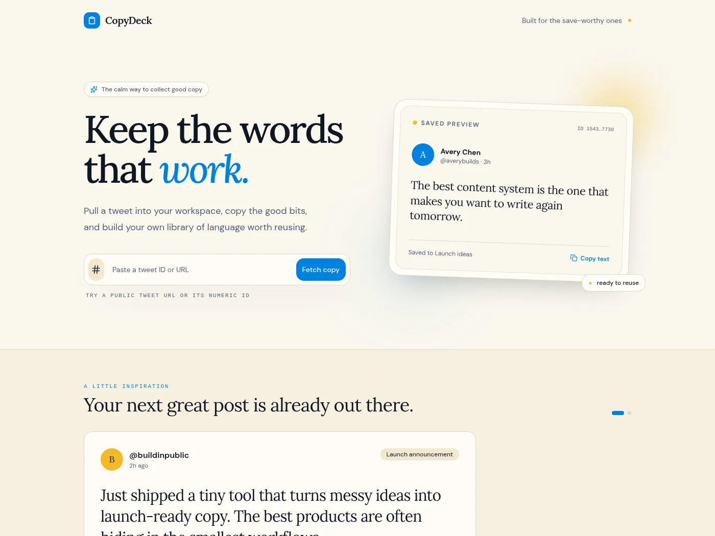Tweet Copy Helper