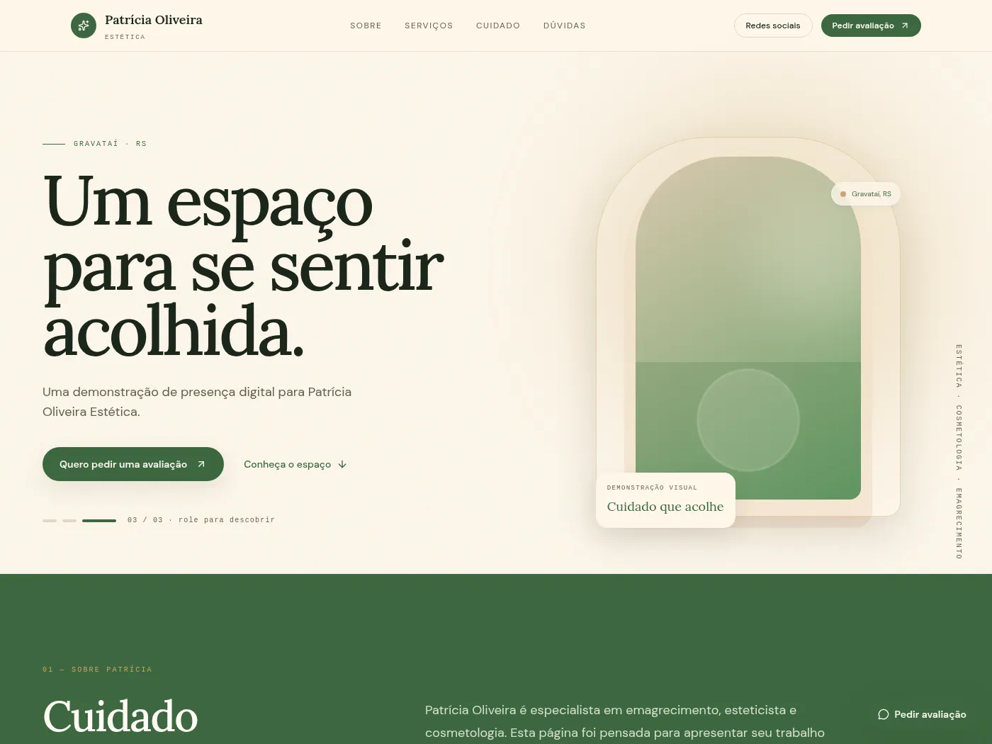 Patrícia Estética Landing