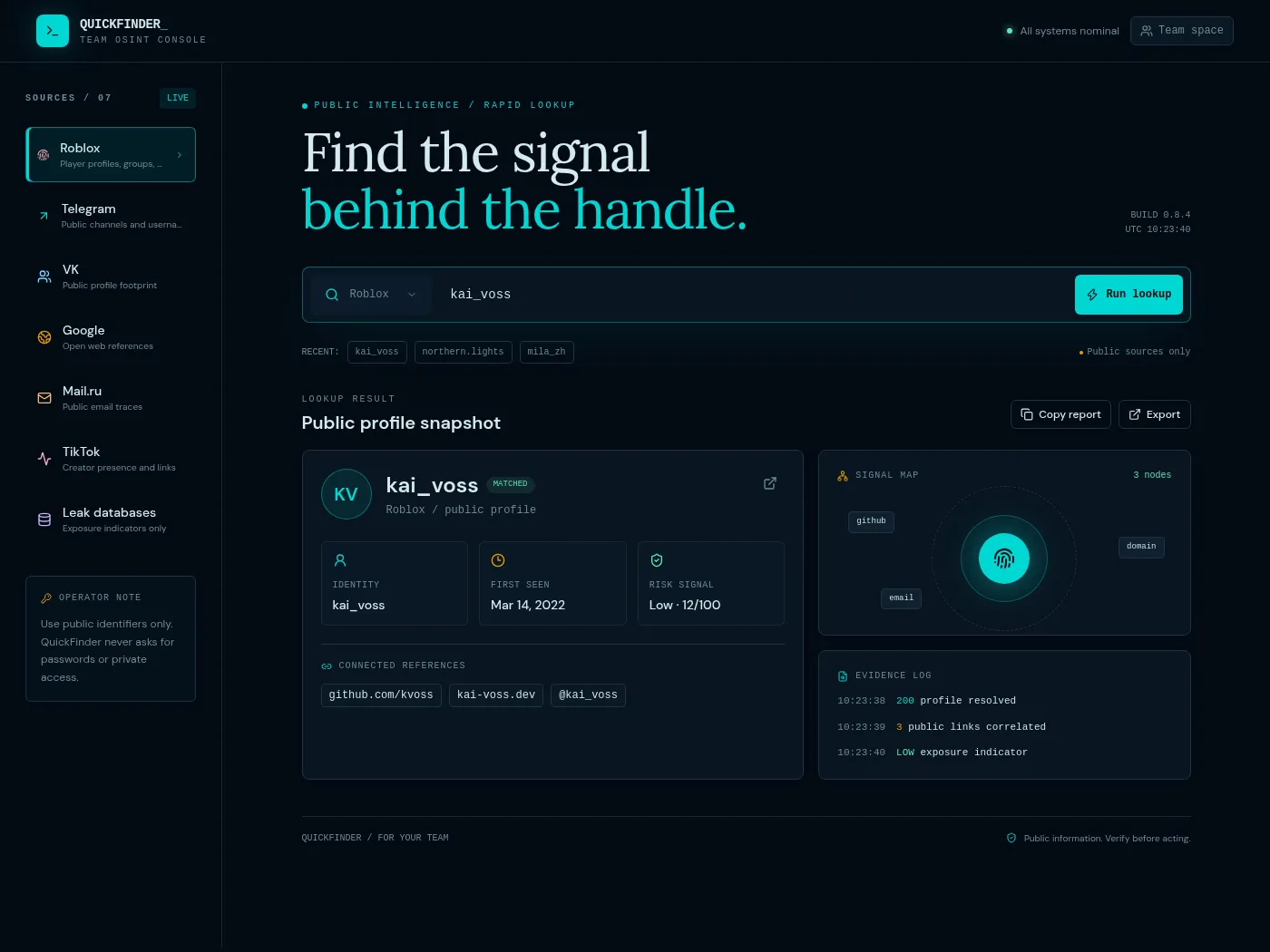OSINT QuickFinder