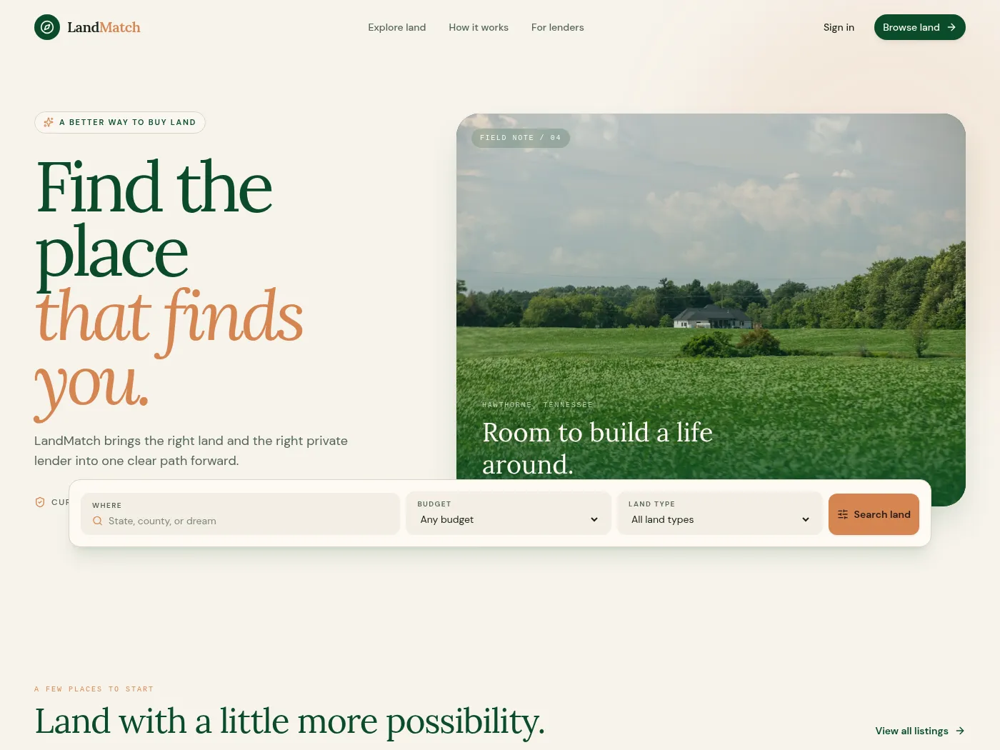 LandMatch Marketplace