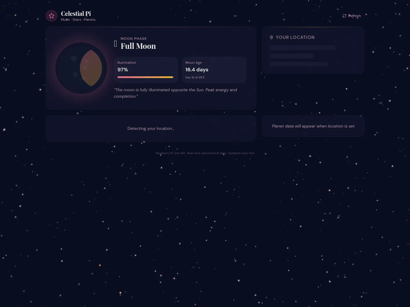 Celestial Pi Dashboard