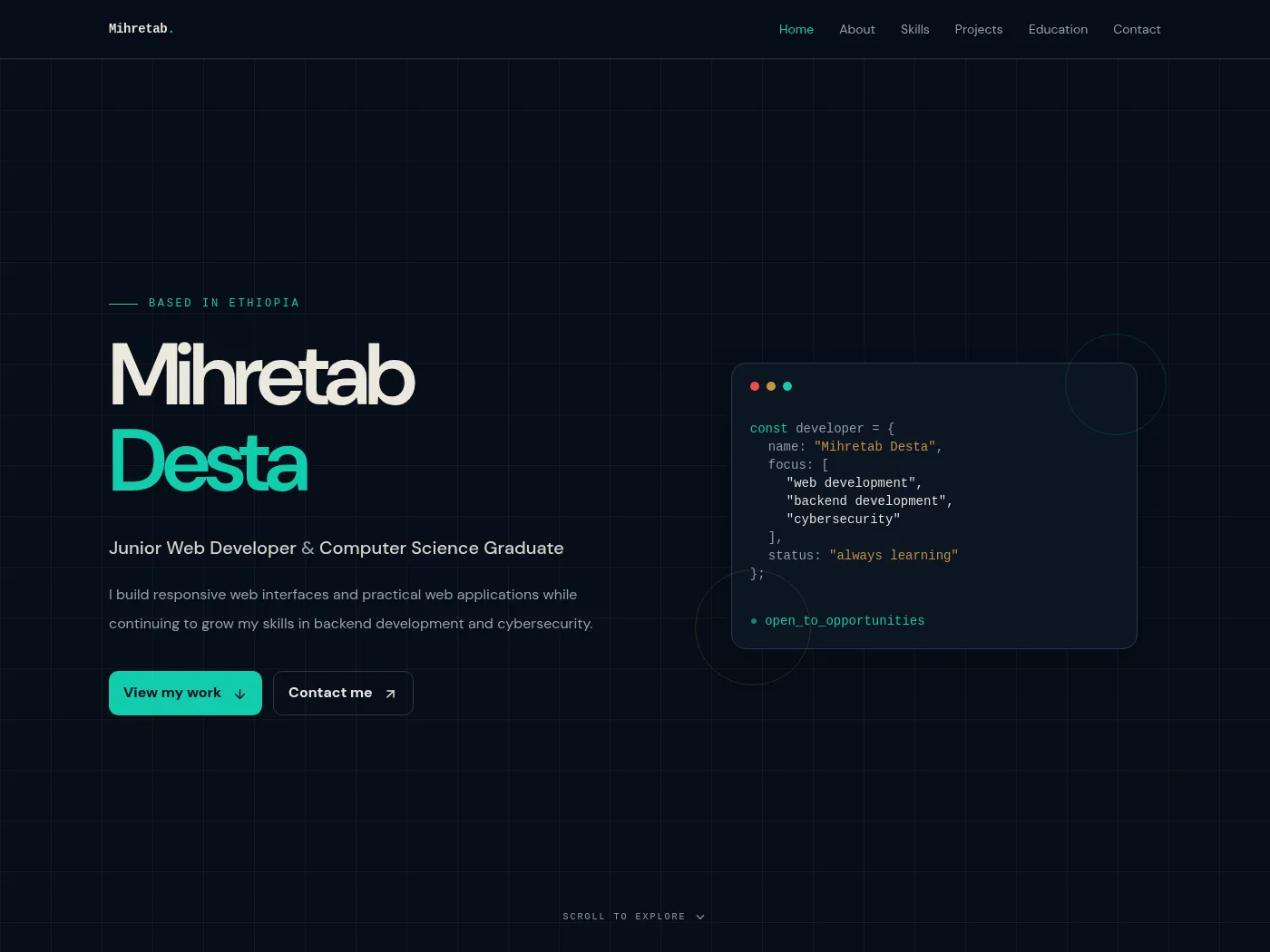 Mihretab Desta Portfolio
