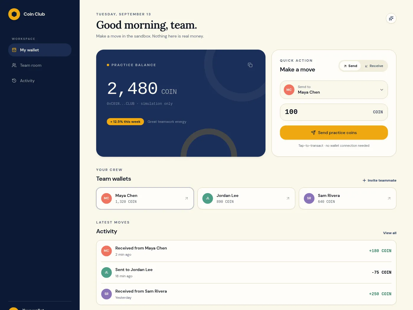 Team Crypto Simulator