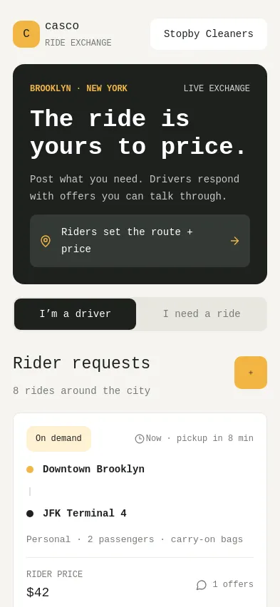 Casco Ride Exchange