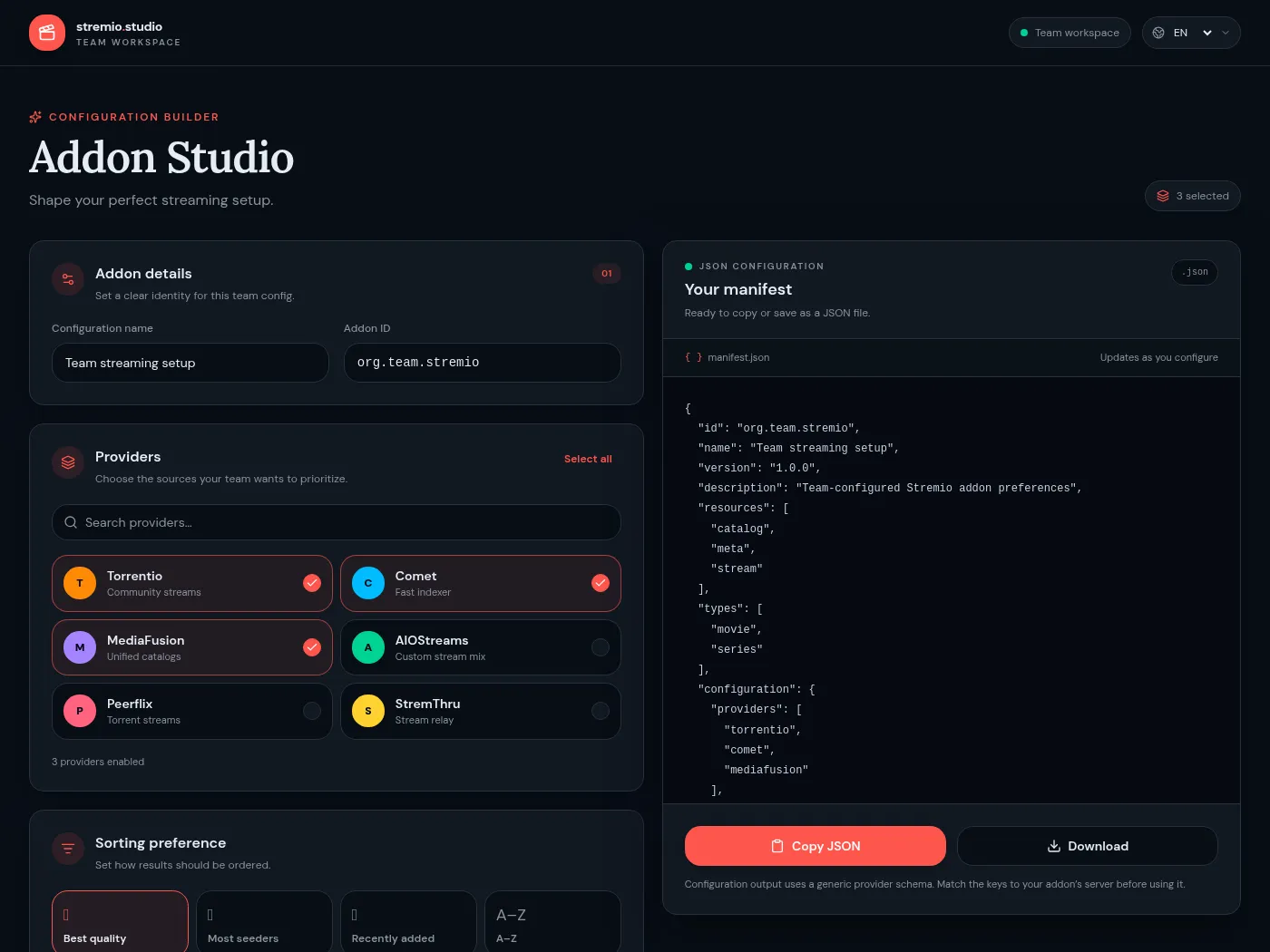 Stremio Addon Configurator