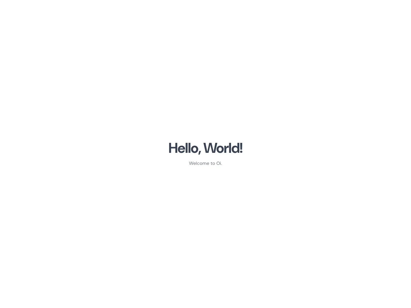 Oi Web App