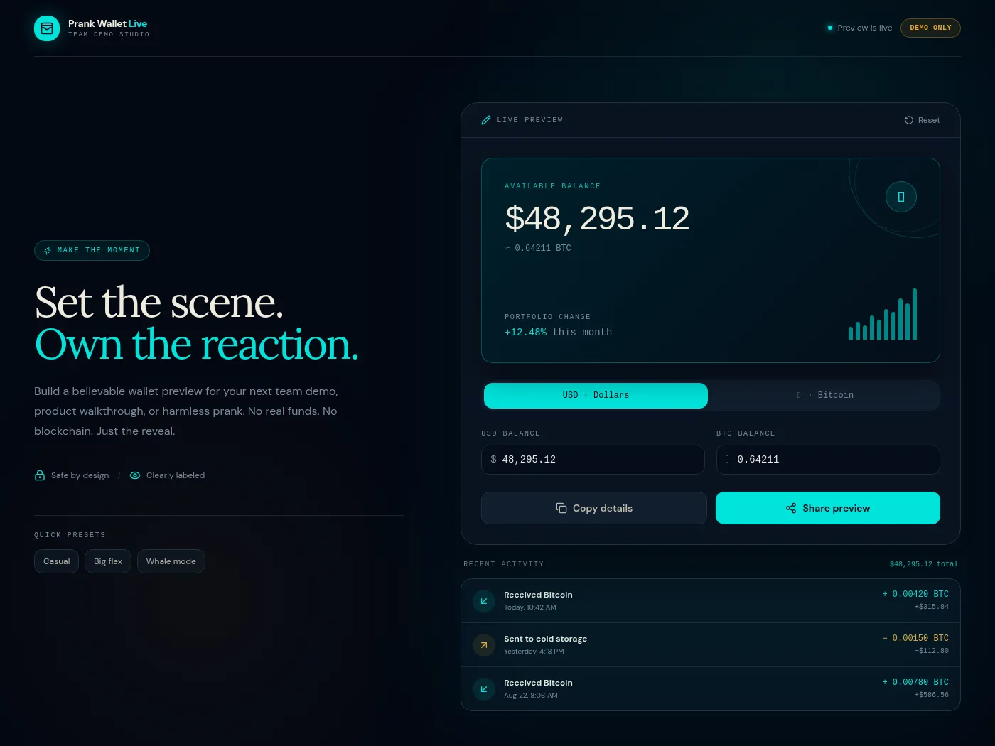 Prank Wallet Live