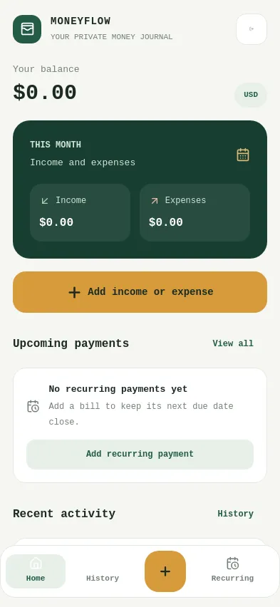 MoneyFlow Personal Finance