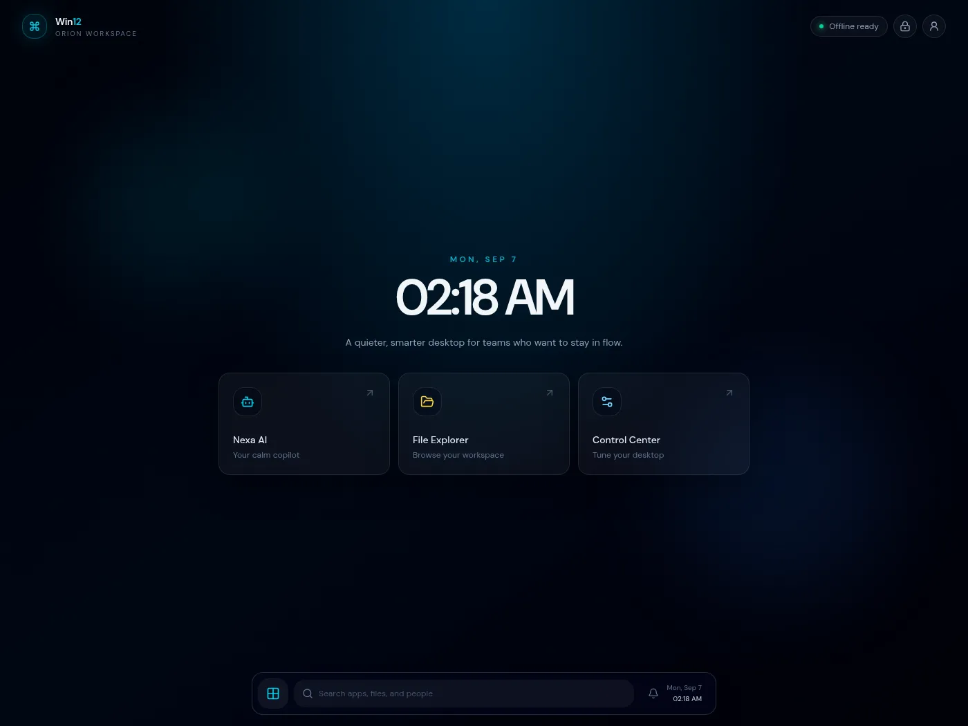 Win12 Desktop Simulator