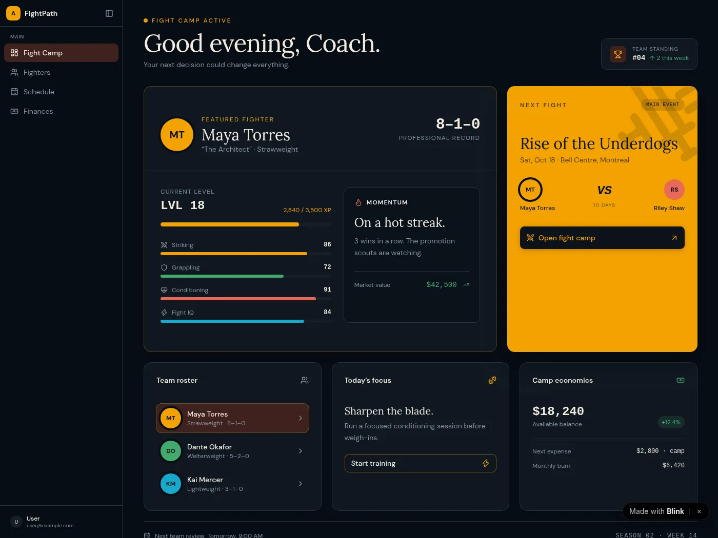 FightPath Manager