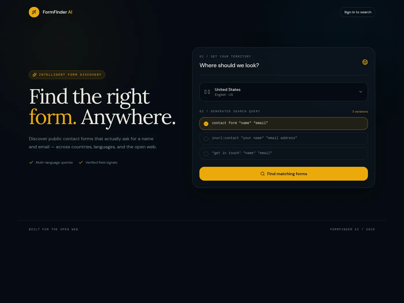 FormFinder AI