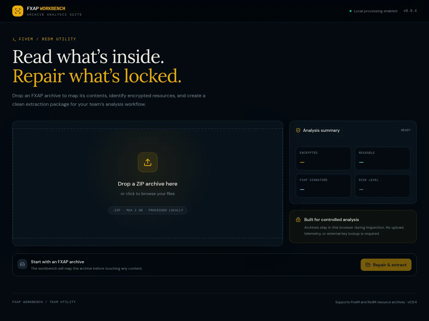 FXAP Archive Decryptor