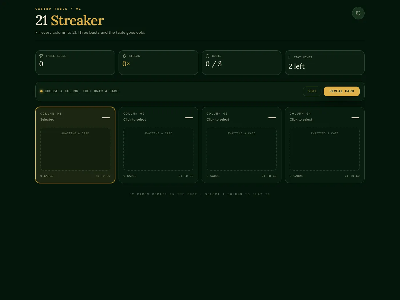 21 Poker Streaker