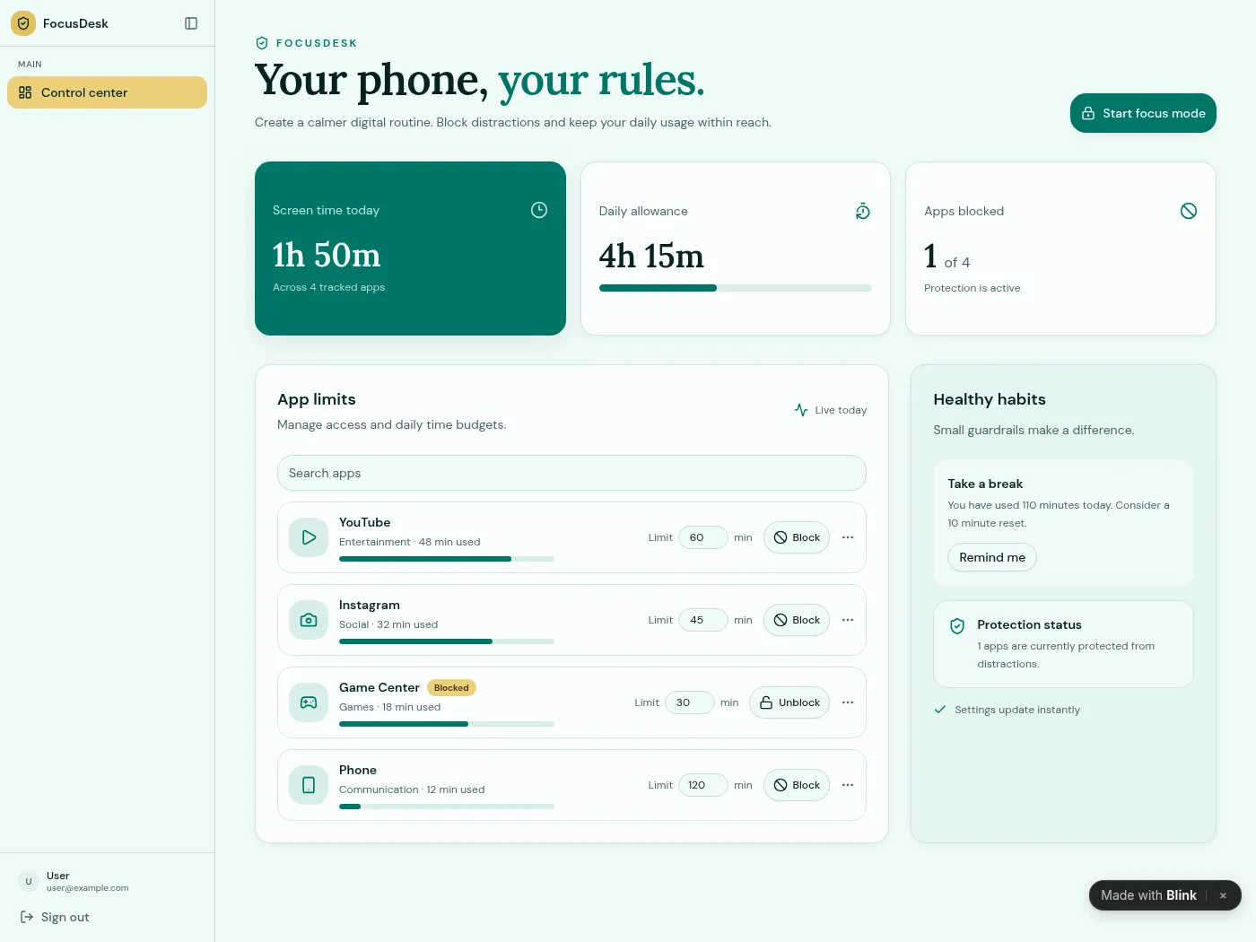 Phone App Controller