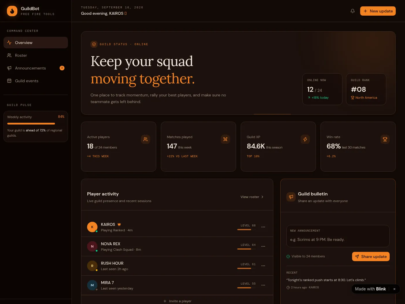 GuildBot for Free Fire