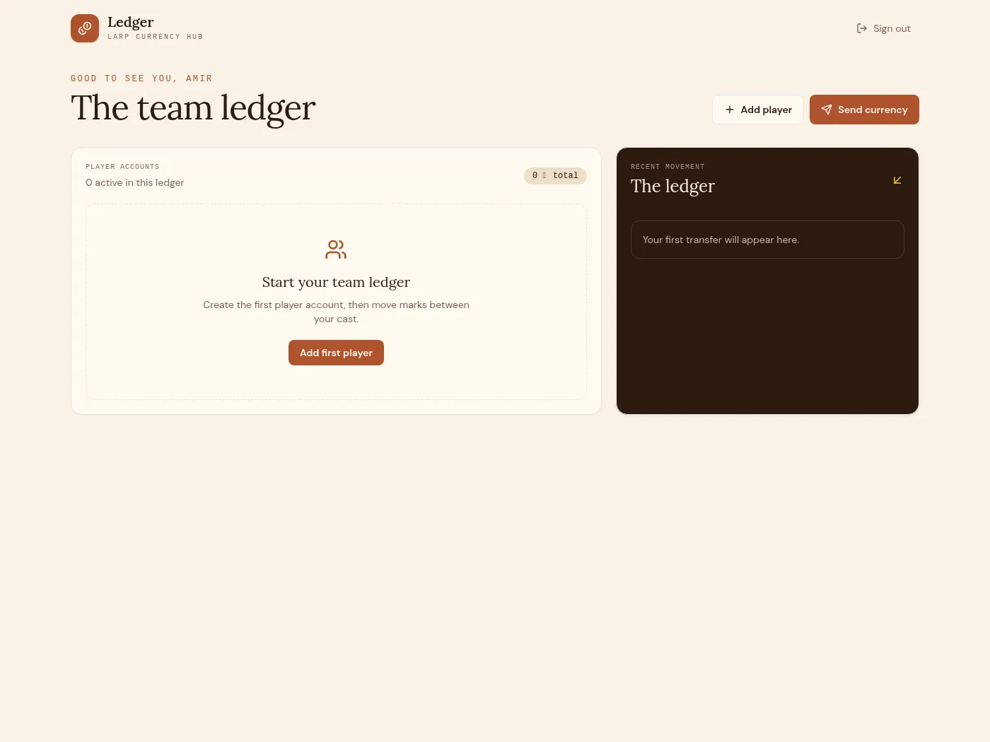 LARP Digital Currency Hub