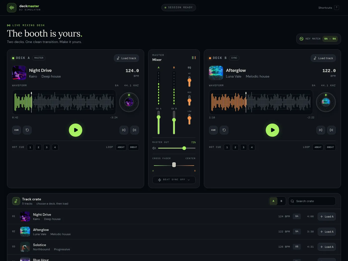 DeckMaster DJ Simulator
