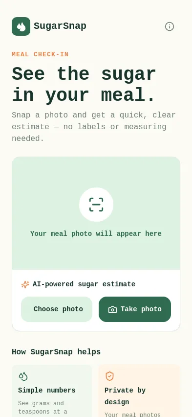 SugarSnap Analyzer