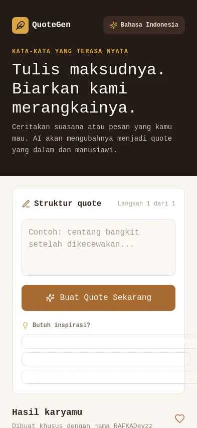 QuoteGen Bahasa Indonesia
