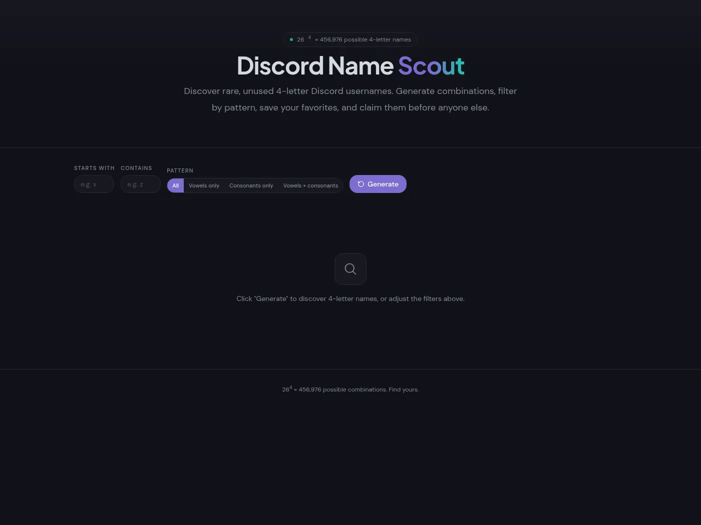 Discord Name Scout