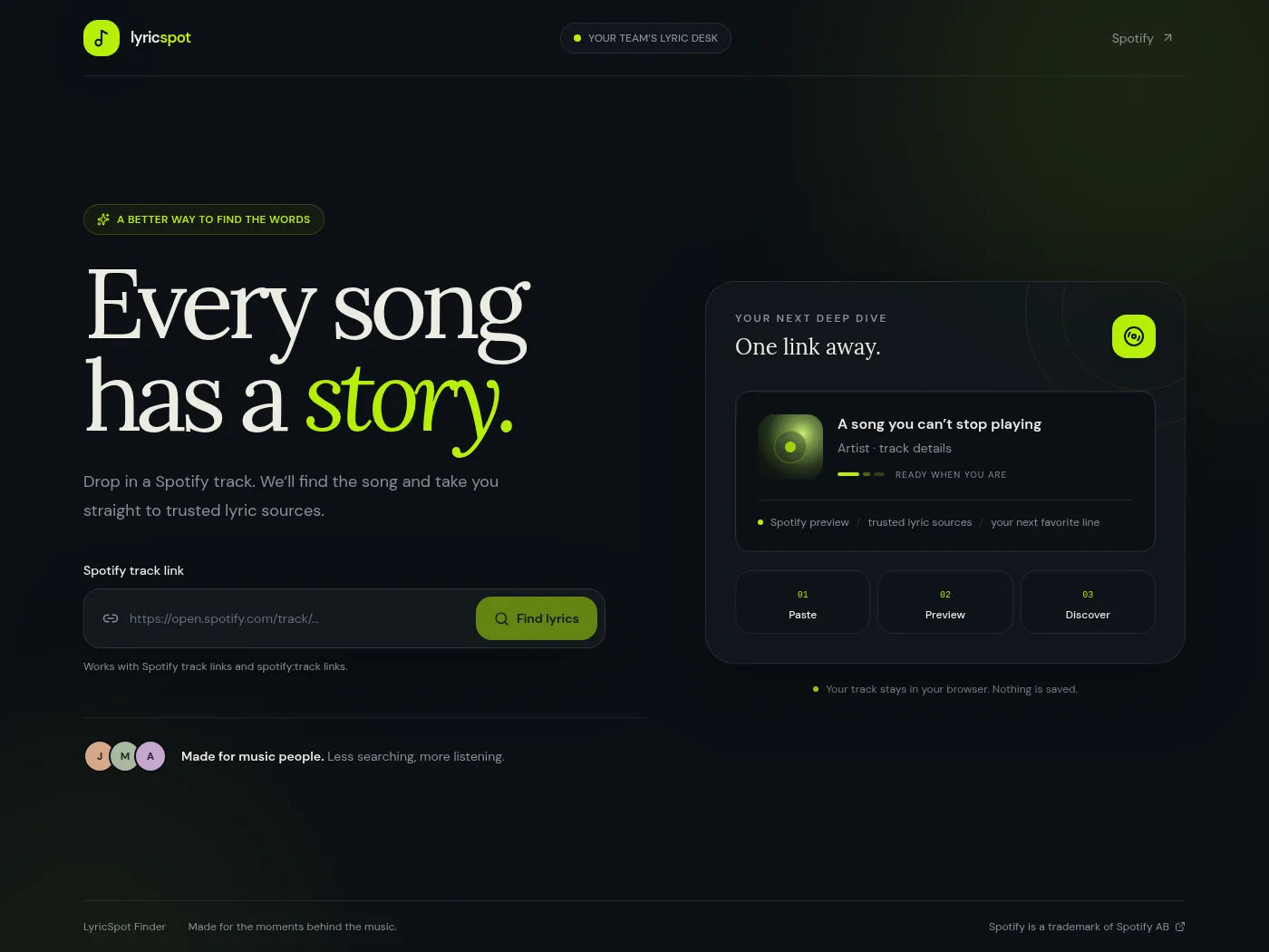 LyricSpot Finder