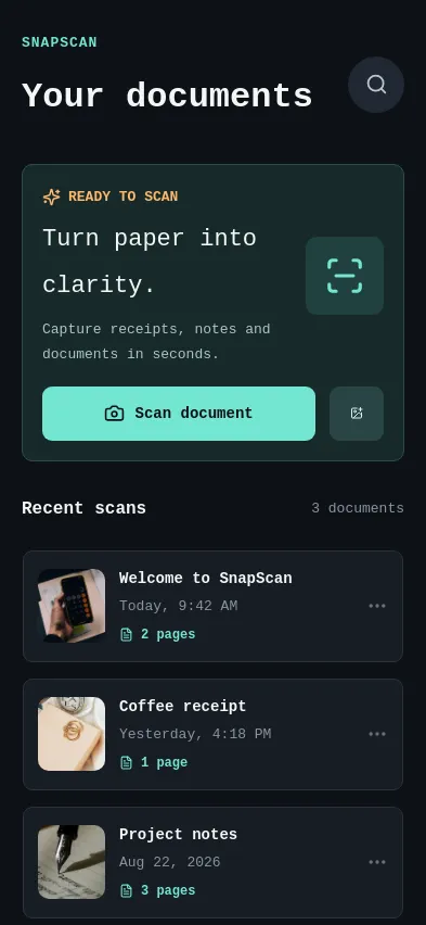 SnapScan App