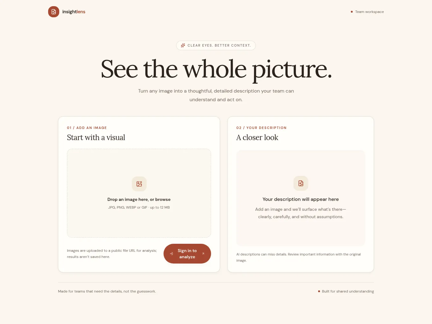 InsightLens AI Describer